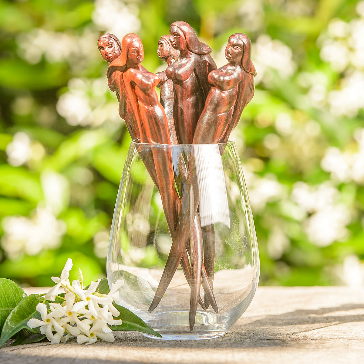 Premium Mermaid Wooden Single Prong Hair Stick - Eclectico