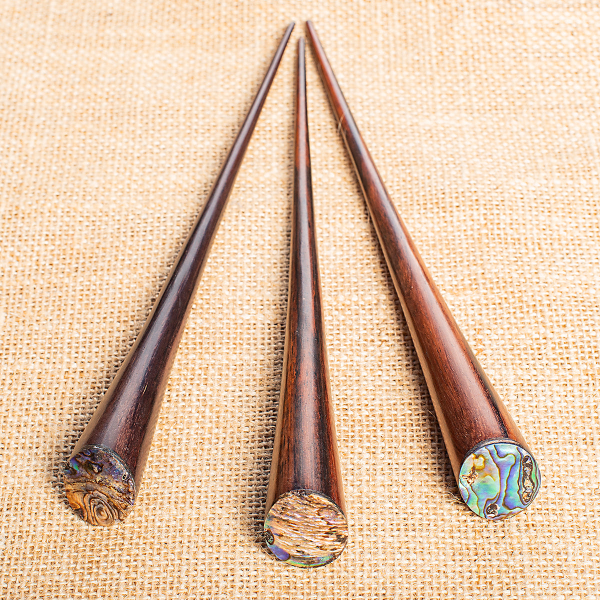 Paua Shell Inlay Wooden Hair Stick – Eclectico