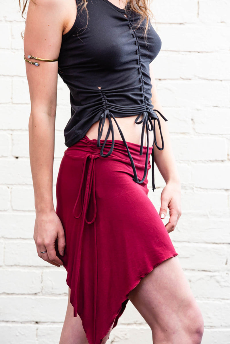 Pixie Skirt in Cherry Red | Hippie Skirts – Eclectico